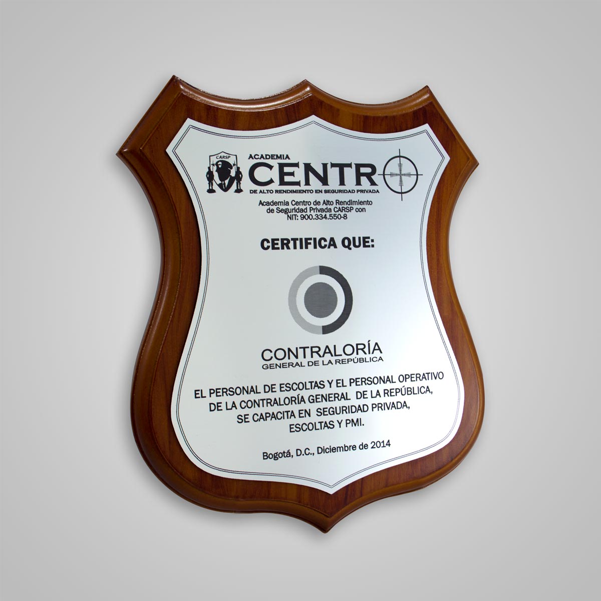 Placa Conmemorativa Escudo Swat - Dismadal